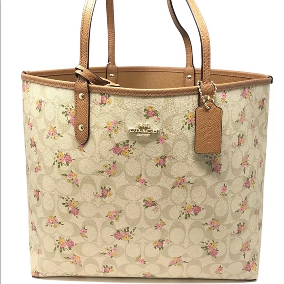 Coach | Bags | Coach Reversible Floral Tote New | Poshmark